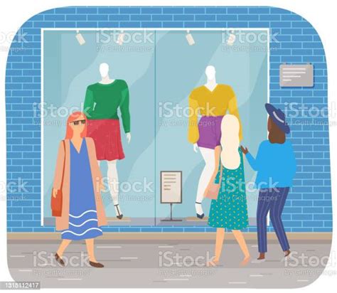Female Characters Walking On The Street Of City Women Are Looking At
