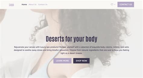 Spa Products Store Website Template