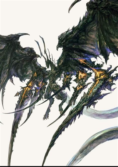 Pin By Kevin Bach On Monsters Dark Fantasy Art Bahamut Final Fantasy
