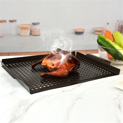 Grill Mand Anti Aanbak Grill Topper Met Gaten Bbq Vicedeal