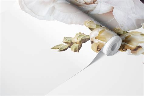 Floral Border Wallpaper In Warm Colors