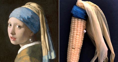 ‘진주 귀걸이 소녀 패러디 최고 인기작은 한국 ‘옥수수 [문소영의 영감의 원천]