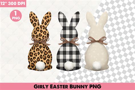 Girly Easter Bunny Png Graphic By Ya Design · Creative Fabrica