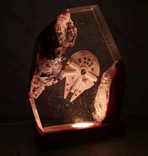 The Space Galaxy Resin Lamp Star Wars Resinartt Epoxy Resin And Wood Lamps Nature
