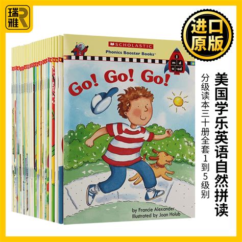 点读版 scholastic phonics 美国学乐英语自然拼读分级读本30册全套1 5级别 英文原版绘本 趣味故事科普读物 全英文版进口