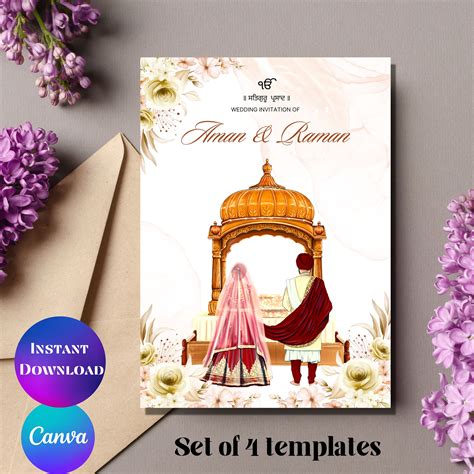 Punjabi Wedding Cards Frame