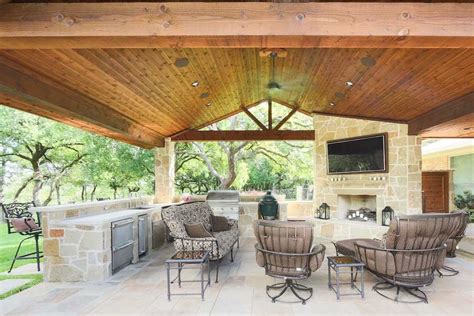 Outdoor Kitchen Covered Patio Plans Patio Ideas