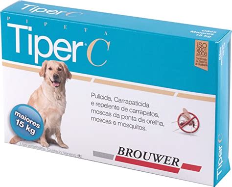 Tiper C Antipulgas E Carrapatos Cães Maiores De 15kg Brouwer
