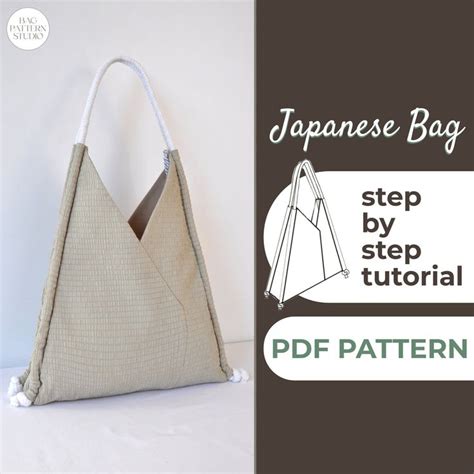 Slouchy Tote Bag Pattern Origami Bag Triangle Bag Pattern Hobo Bag