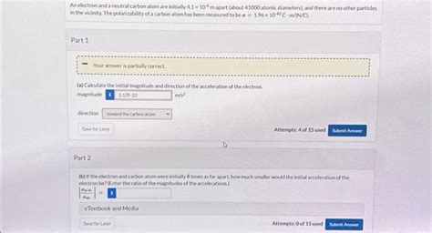 An Electron And A Neutral Carbon Atom Are Initially