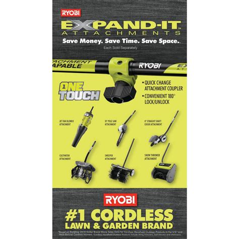 Ryobi 18v Expand It Attachment Capable Brushless String Trimmer P20110