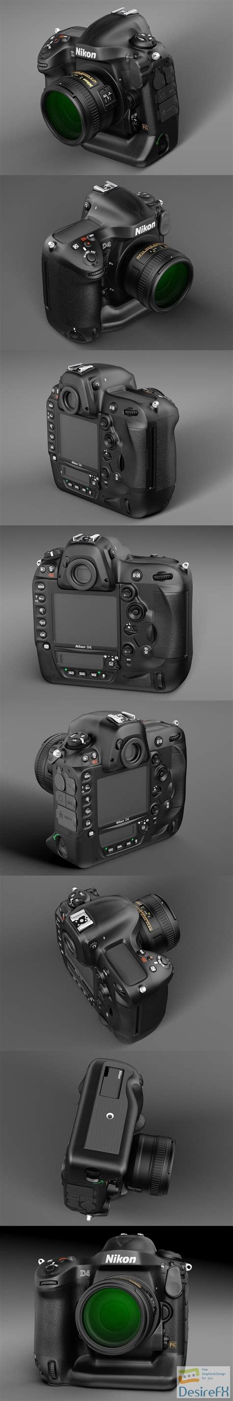 Download Nikon D4 2014 3d Model Desirefxcom