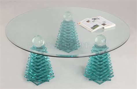 4128 Clear Glass Cocktail Table By Chintaly