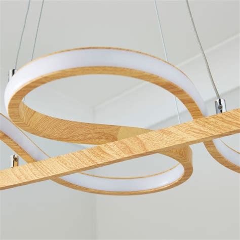 Jaxson Led Wood Effect Ceiling Light Dunelm