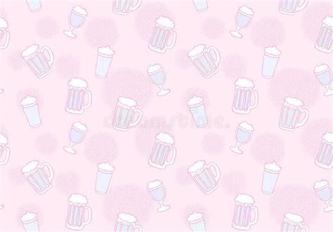 Beer Seamless Octoberfest Pattern For Wrapping Paper And Menu And