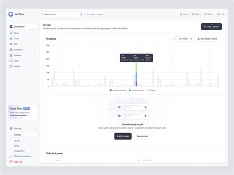 Saas Ads Analytics Dashboard Domain Performance Traffic Insight By