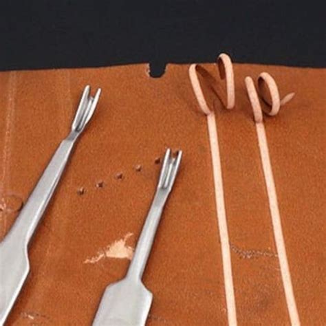 Leather Working Tools Kits Leather Craft Sewing Diy Hand Stitching With Groover Awl Edge Creaser