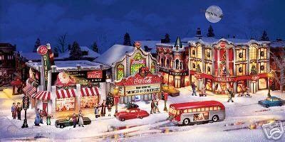 Coca Cola Christmas Hawthorne Village Set Of 4 New 18568054
