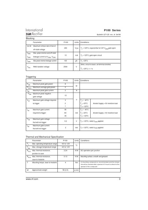 P100 Datasheet Pdf Passivated Assembled Circuit Elements