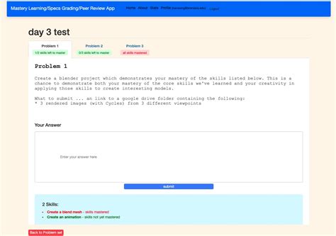 Mastery, Learning/Specs Grading/Peer Review App | Nan Wang