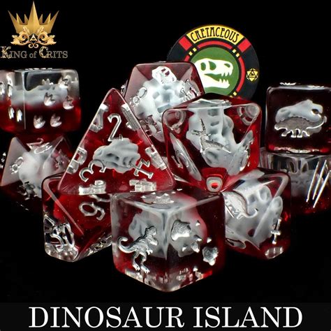 Dinosaur Island Exclusive 11 Dice Set T Rex And Friends Dinosaur