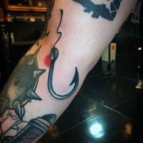 75 Fish Hook Tattoo Designs For Men