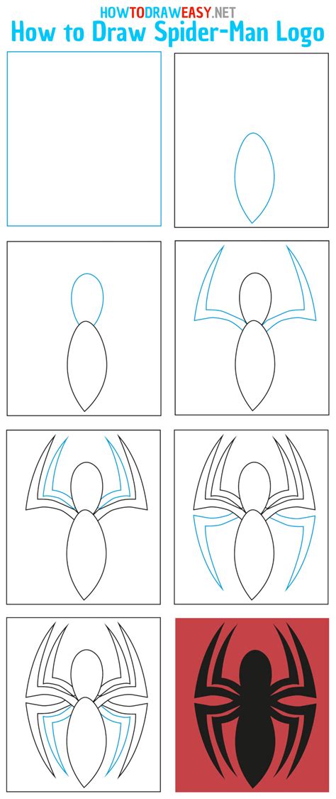 How To Draw The Spider Man Logo How To Draw Easy