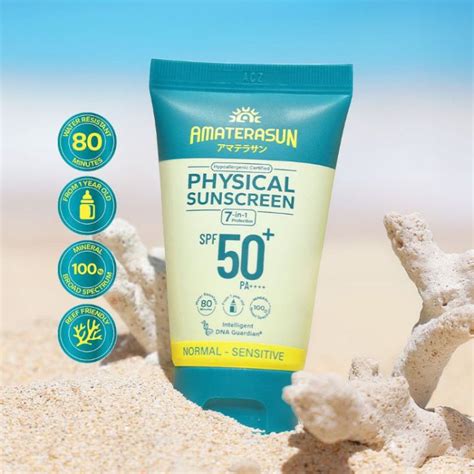 Glam Amaterasun Physical Sunscreen Spf 50 Pa Sunblock Tabir