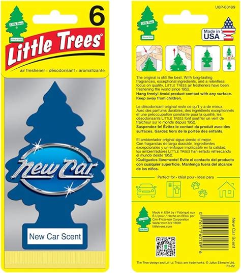 Little Trees New Car Aroma De Carro Novo Com 6 Unidades Little