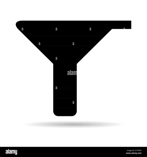 Filter Button Web Shape Shadow Icon Filtering Symbol Funnel Sign