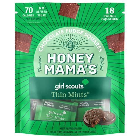 Honey Mamas Girl Scout Thin Mints Fudge Squares 5 Oz 18 Count Same