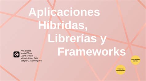 Librerías Y Frameworks By Ana Lopez On Prezi