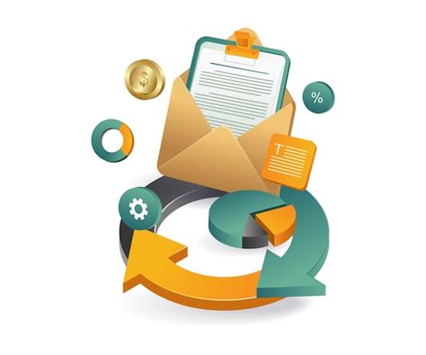 Premium Vector Email Data Analysis Circle For Business