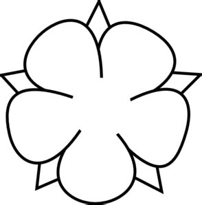 Simple Flower Clip Art Outline