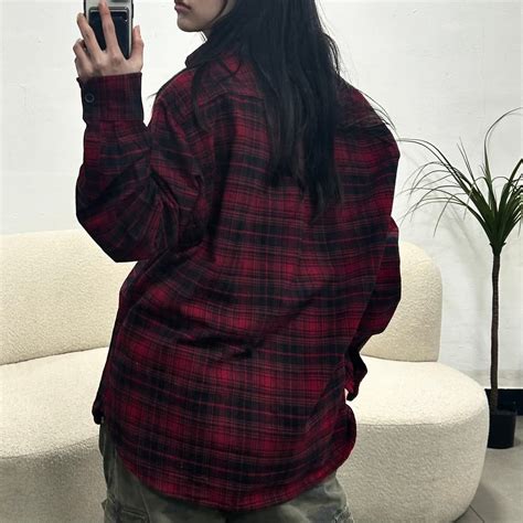 Vintage Red Flannel Shirt 후루츠패밀리