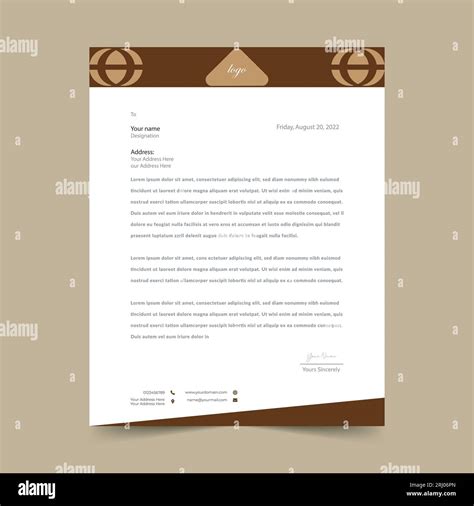 Elegant Modern Letterhead Pad Template Design Stock Vector Image And Art