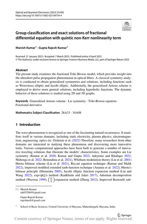 Group Classification And Exact Solutions Of Fractional Differential