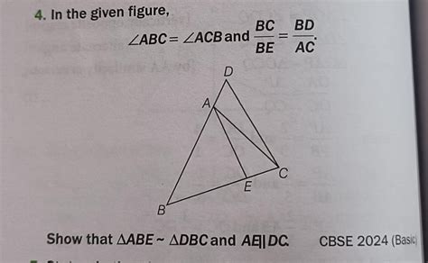In The Given Figure Angle A B C Angle A C B Text And Frac B