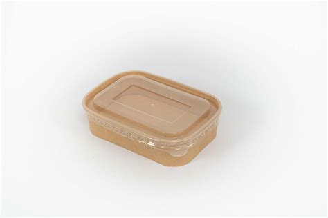 Kraft Rectangular Box 500ml Ppp Lid 12 6 Betik