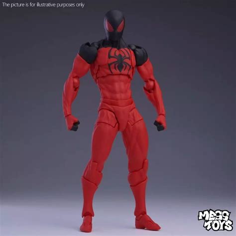 Messct Toys Black Spider Man Symbiote Suit Action Figure Black Spider