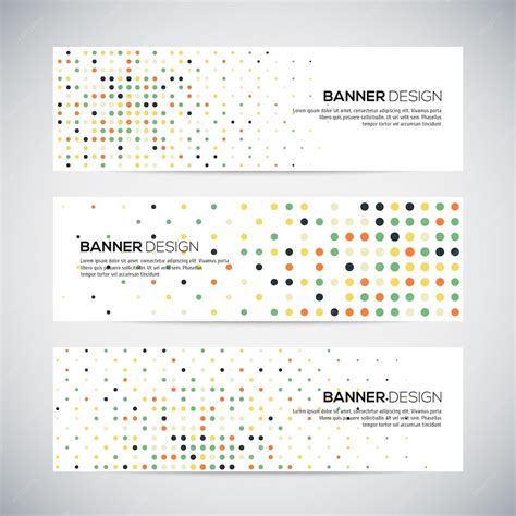 Premium Vector Banners With Abstract Colorful Random Geometric Background