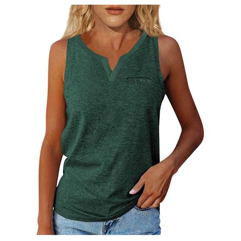 Tking Fashion Womens Sleeveless Blouses Casual Loose Fit Summer Tank