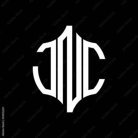 Jnc Letter Logo Jnc Best Black Background Vector Image Jnc Monogram Logo Design For