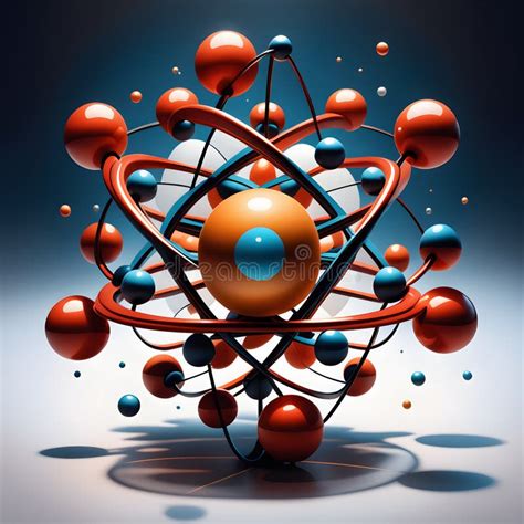 Atomic Model Ai Generatet Stock Illustration Illustration Of Colored 296396752