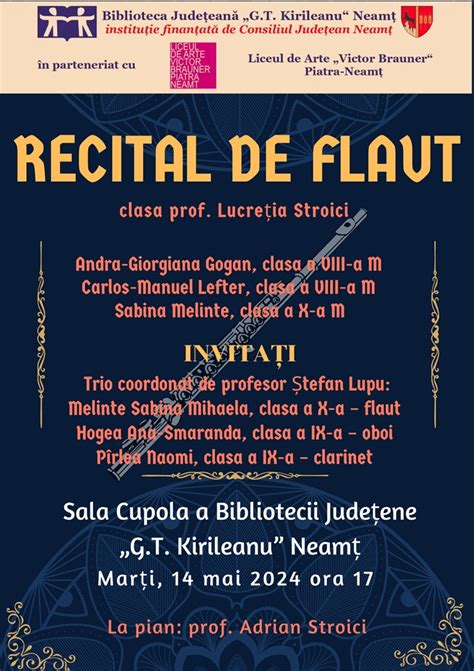 Recitalul Clasei De Flaut La Biblioteca Județeană