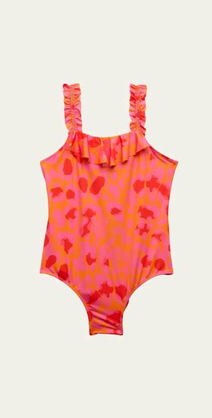 Vilebrequin Girls One Piece Leopard Print Swimsuit