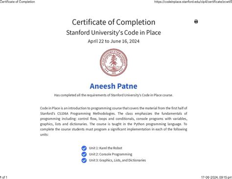 aneesh patne on linkedin stanford codeinplace python programming