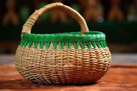 Close Up Of A Cesta The Wicker Basket Used In Jai Alai On A Vibrant