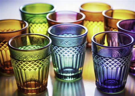 Stylish Eyeglasses In Vibrant Colors A Closeup Night Shot Showcasing