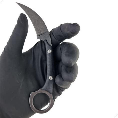 Karambit Extra Fino Em Aço D2 Preto Cabo G10